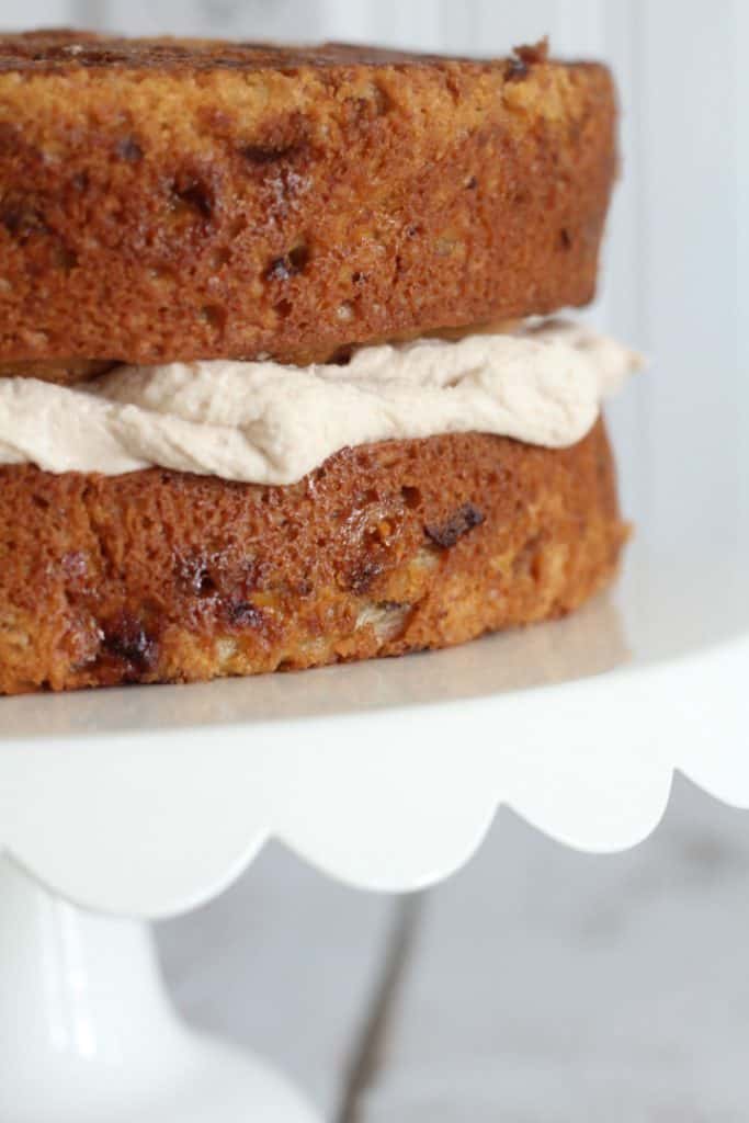 Banana Toffee Cake with Browned Butter Toffee Frosting - I Scream for ...