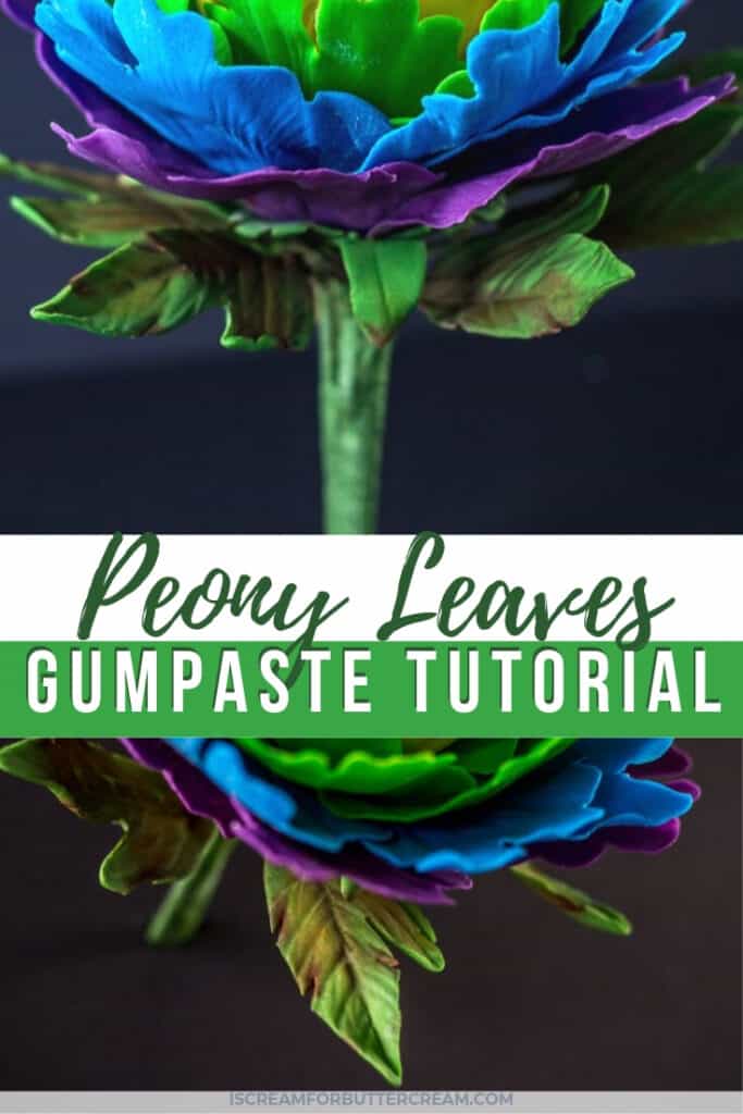 Gumpaste Peony Leaves and Calyx Tutorial - I Scream for Buttercream