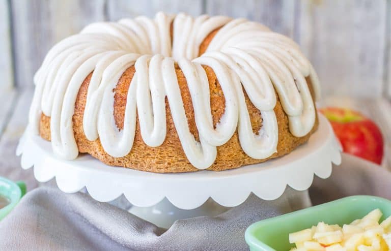Moist Apple Coconut Cake with Cinnamon Cream Cheese Glaze - I Scream ...