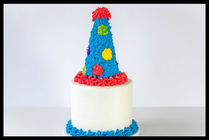 Edible Party Hat Cake Topper Tutorial - I Scream for Buttercream