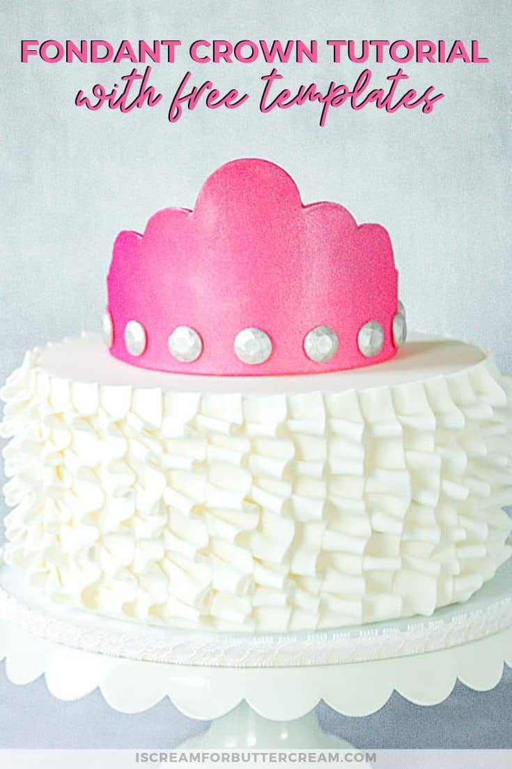Fondant Crown Tutorial Plus Templates - I Scream for Buttercream