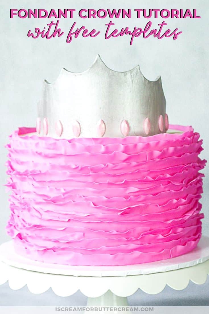 Fondant Crown Tutorial Plus Templates - I Scream for Buttercream