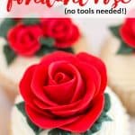 Easy Fondant Rose Without Tools - I Scream for Buttercream