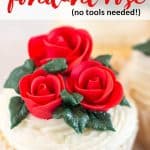 Easy Fondant Rose Without Tools - I Scream for Buttercream