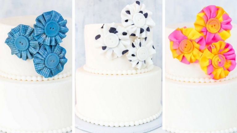 Fondant Fabric-Look Flowers - I Scream for Buttercream