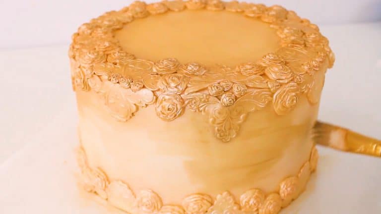 Antiqued Bas Relief Cake - I Scream for Buttercream