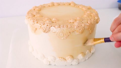 Antiqued Bas Relief Cake - I Scream for Buttercream
