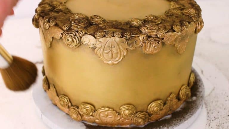 Antiqued Bas Relief Cake - I Scream for Buttercream
