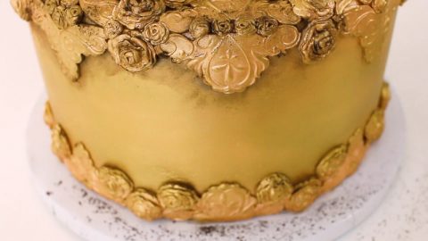 Antiqued Bas Relief Cake - I Scream for Buttercream