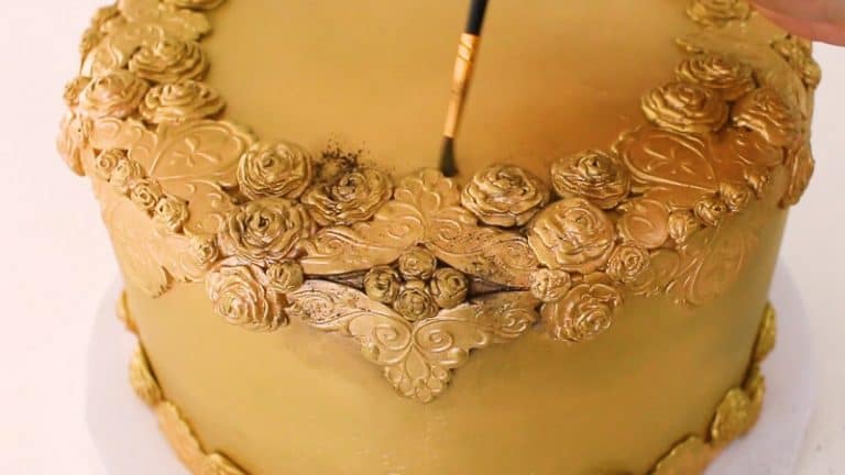 Antiqued Bas Relief Cake - I Scream for Buttercream