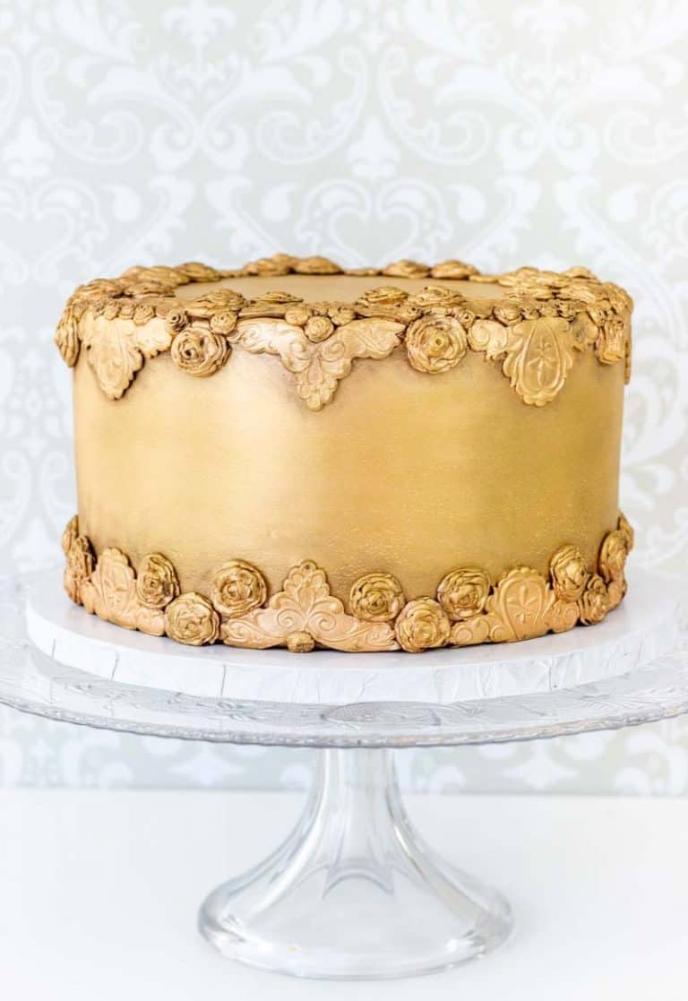 Antiqued Bas Relief Cake - I Scream for Buttercream