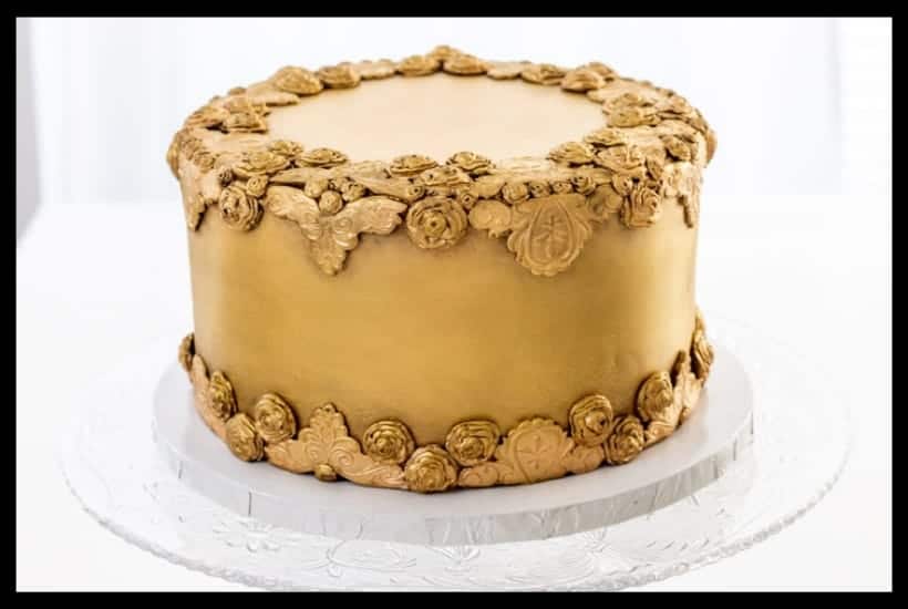 Antiqued Bas Relief Cake - I Scream for Buttercream