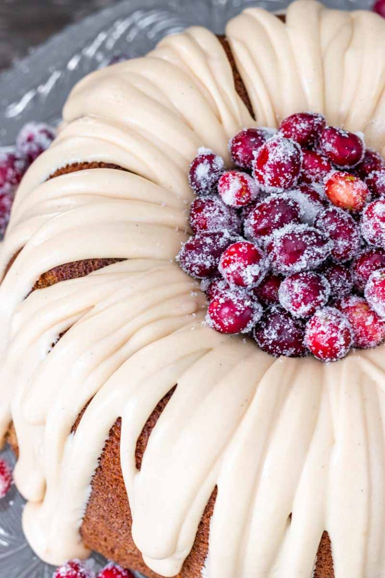 Brown Sugar Spice Cake with Caramel Cream Cheese Glaze - I Scream for ...