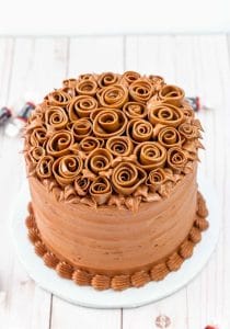 Tootsie Roll Ribbon Rose Cake - I Scream for Buttercream