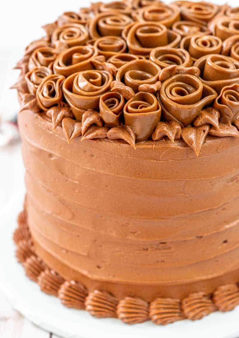 Tootsie Roll Ribbon Rose Cake - I Scream for Buttercream