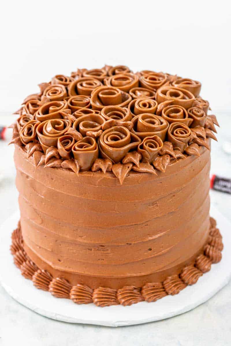 Tootsie Roll Ribbon Rose Cake - I Scream for Buttercream