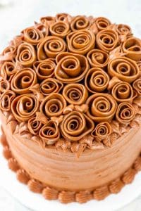 Tootsie Roll Ribbon Rose Cake - I Scream for Buttercream