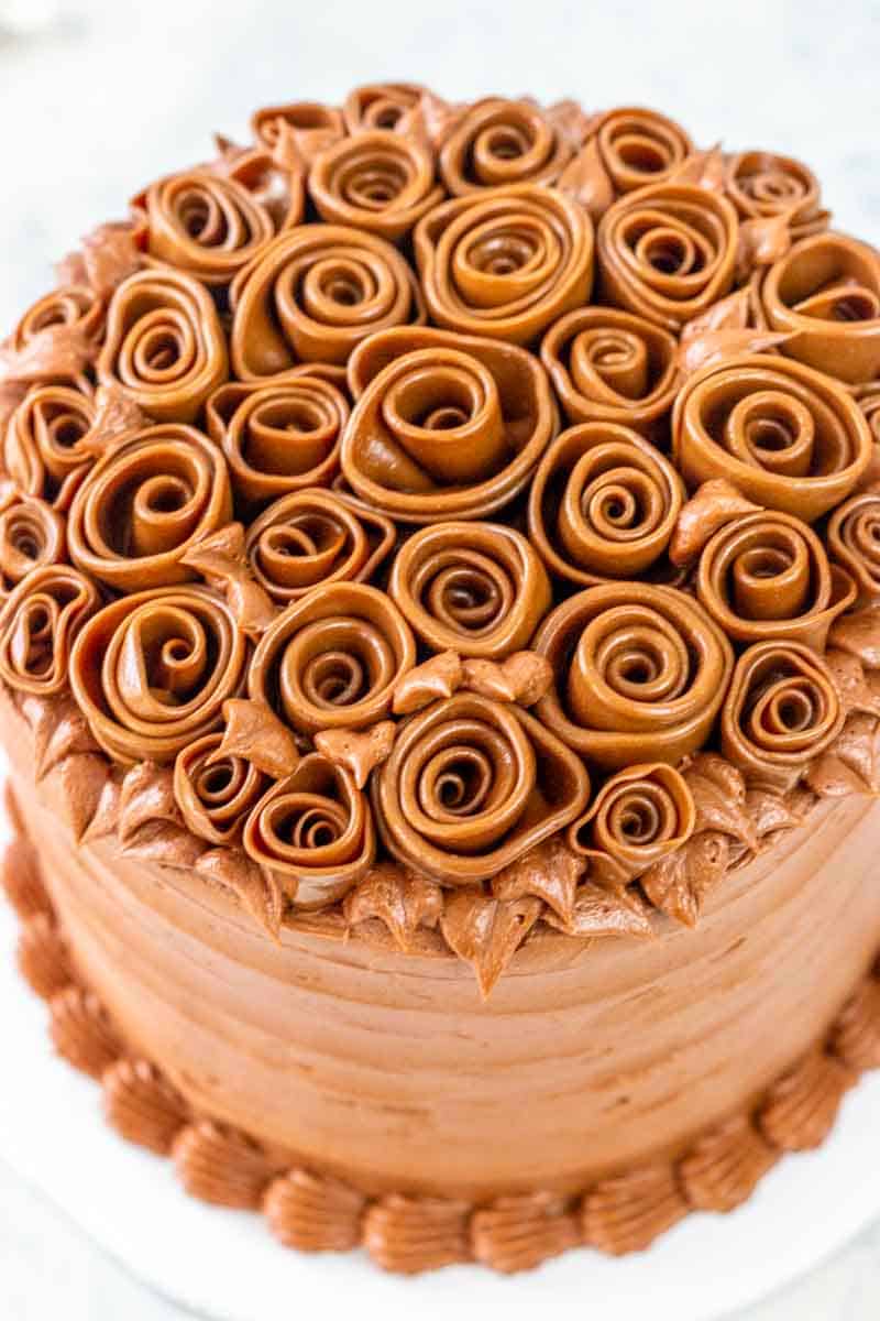 Tootsie Roll Ribbon Rose Cake - I Scream for Buttercream