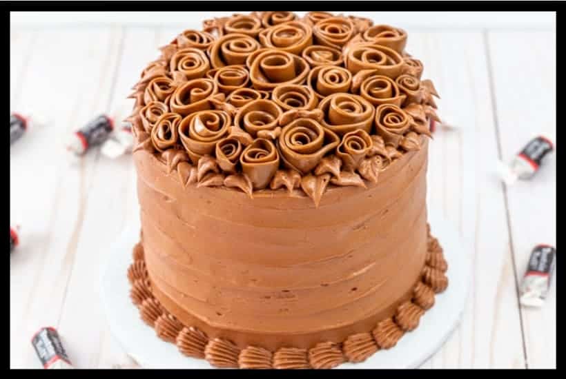 Tootsie Roll Ribbon Rose Cake - I Scream for Buttercream