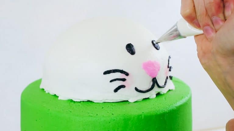 Bunny Ears Cake with Template - I Scream for Buttercream