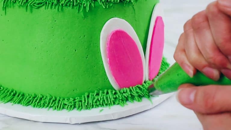 Bunny Ears Cake with Template - I Scream for Buttercream