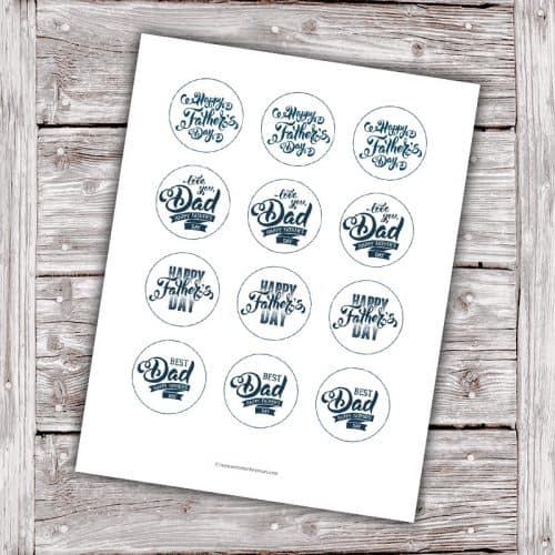 Father's Day Cupcake Topper Free Printables - I Scream for Buttercream
