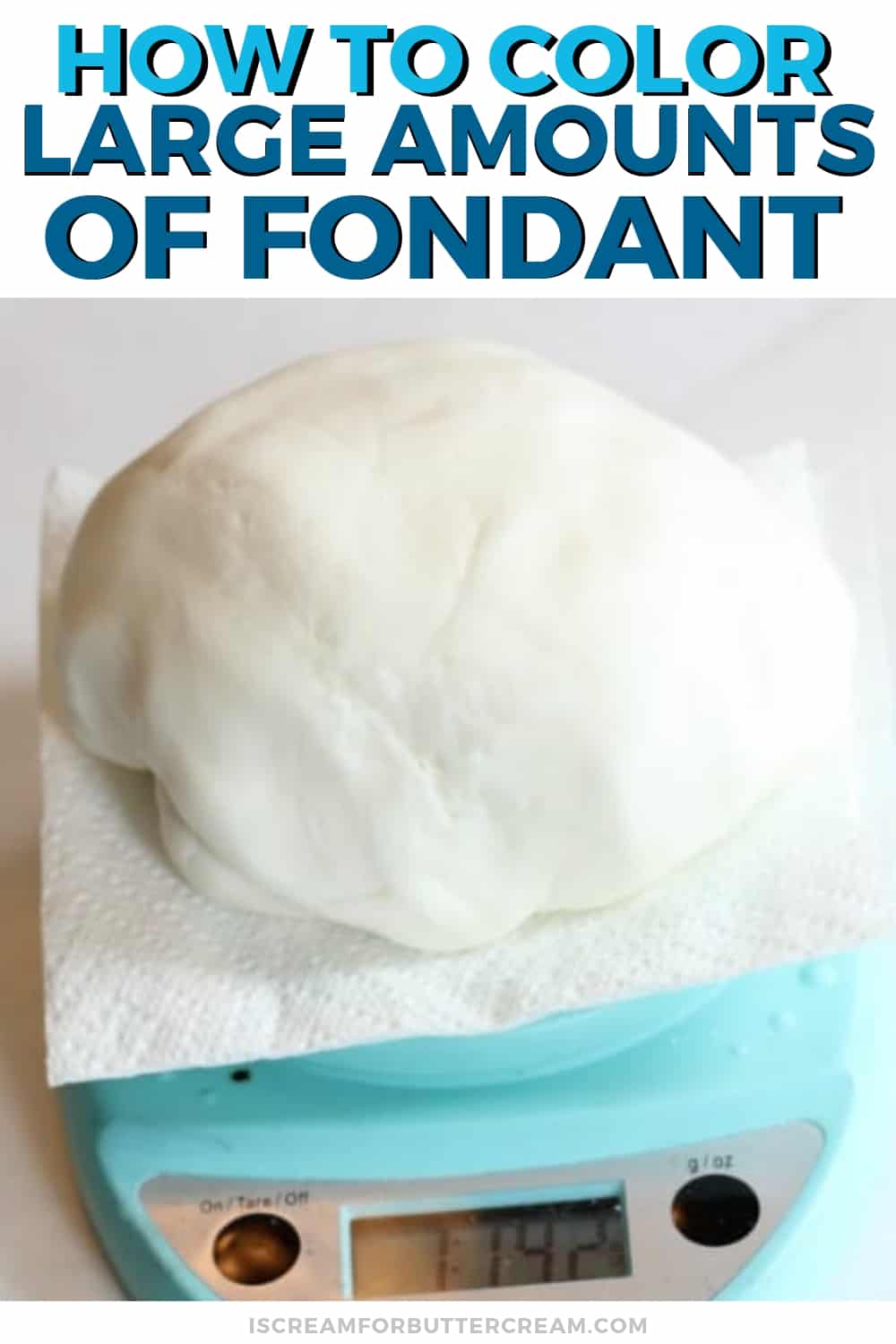 Easy Way to Color Large Amounts of Fondant - I Scream for Buttercream