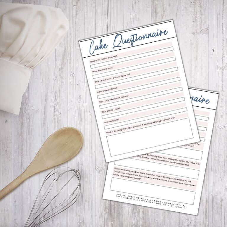 Questions To Ask Before Taking a Cake Order (+ printable cake ...