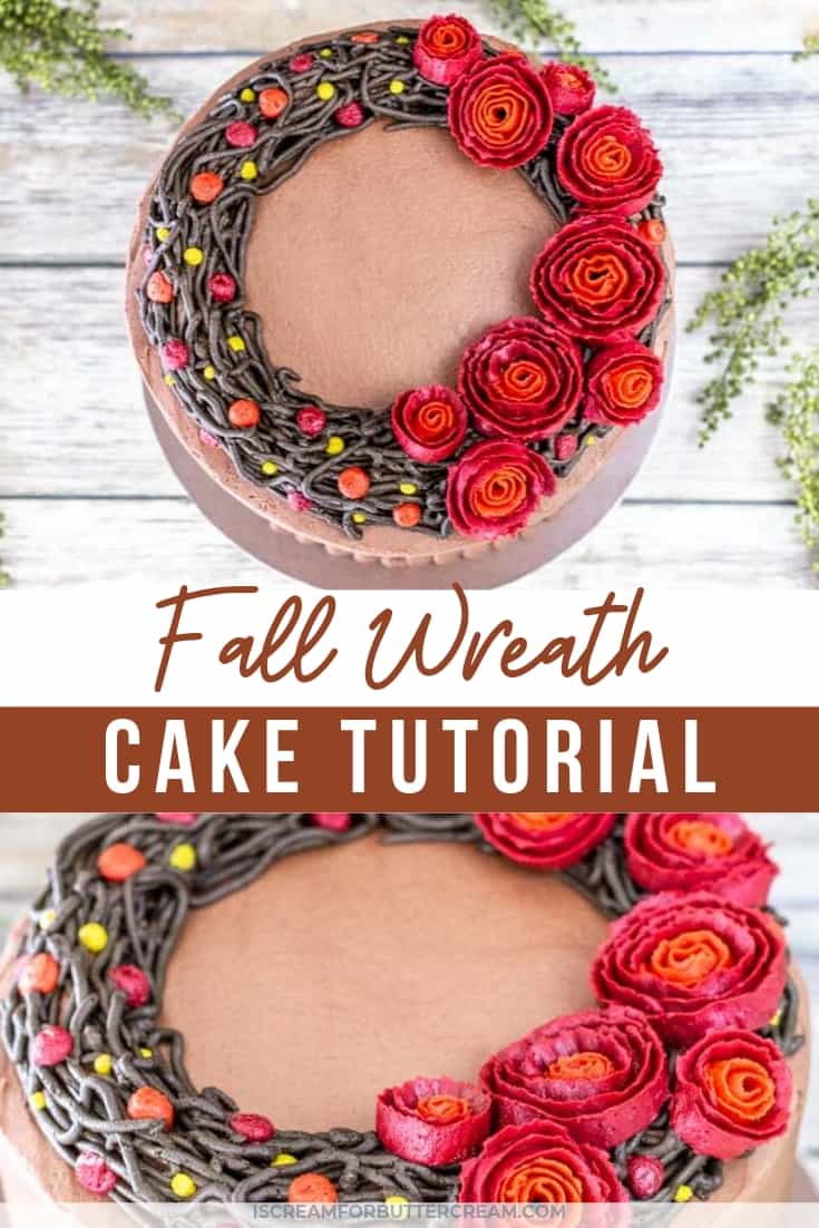 Fall Wreath Cake - I Scream for Buttercream