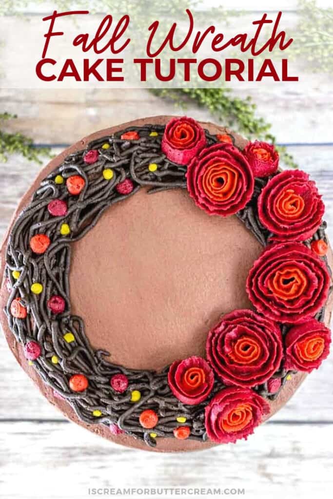 Fall Wreath Cake - I Scream for Buttercream