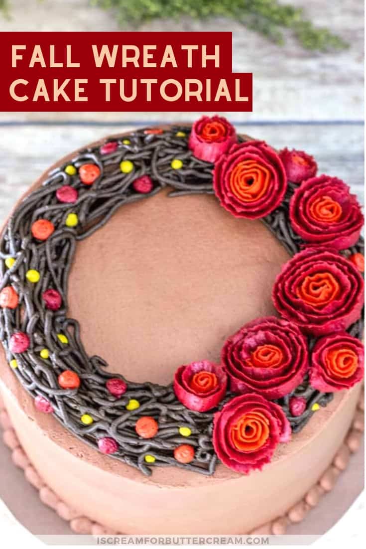 Fall Wreath Cake - I Scream for Buttercream