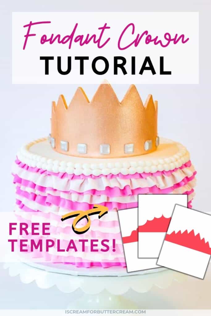Fondant Crown Tutorial Plus Templates - I Scream for Buttercream