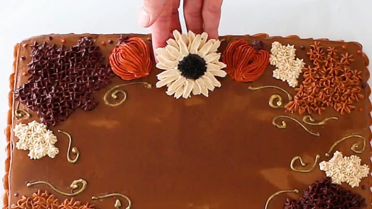 Give Thanks Thanksgiving Cake Tutorial - I Scream for Buttercream