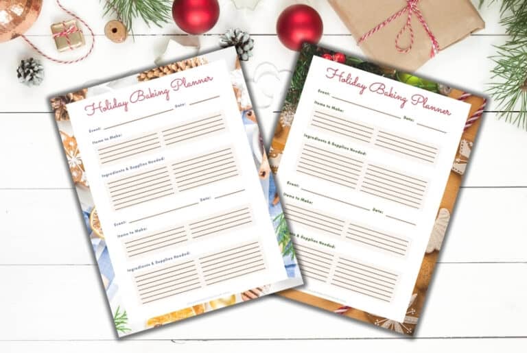 Holiday Baking Planner - I Scream for Buttercream