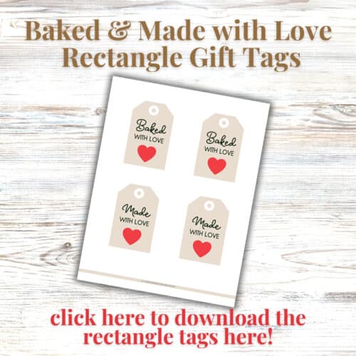 Baked & Made With Love Printable Gift Tags - I Scream for Buttercream