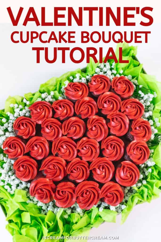 Easy Valentine's Cupcake Bouquet in a Box - I Scream for Buttercream