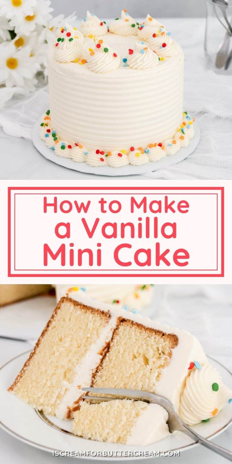 Mini 6 Inch Vanilla Cake Recipe - I Scream for Buttercream