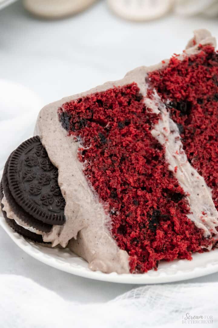 Red Velvet Oreo Cake with Oreo Cream Cheese Buttercream - I Scream for ...