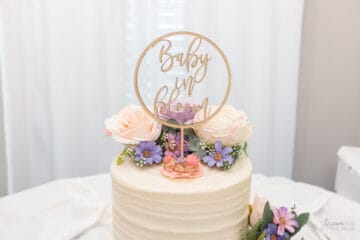 Baby in Bloom Baby Shower Cake Tutorial - I Scream for Buttercream