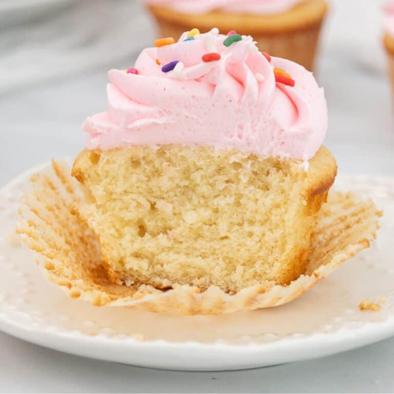 Vanilla Sour Cream Cupcakes (from scratch) - I Scream for Buttercream